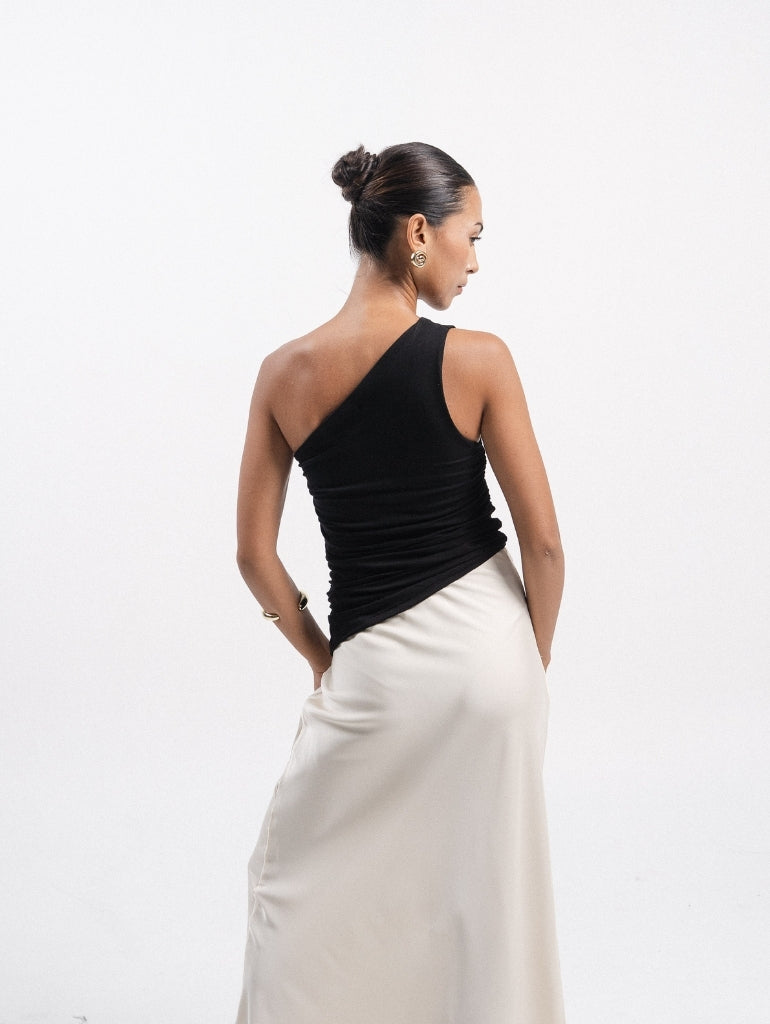 Hale One Shoulder Top in Black – SAINT X SINNER